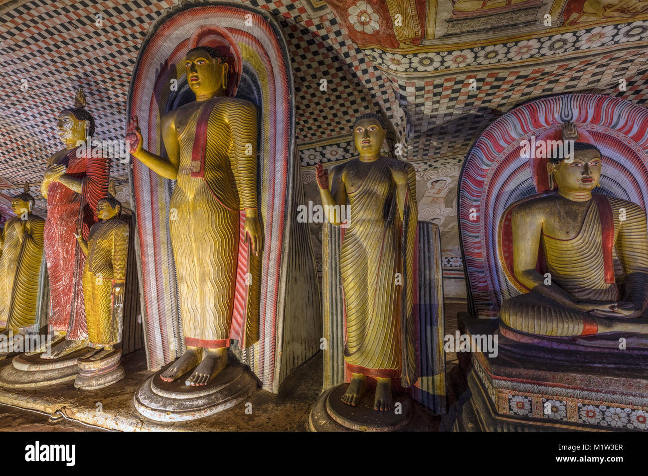 Dambulla cave temple, Matale, Central Province, Sri Lanka, Asia Stock ...