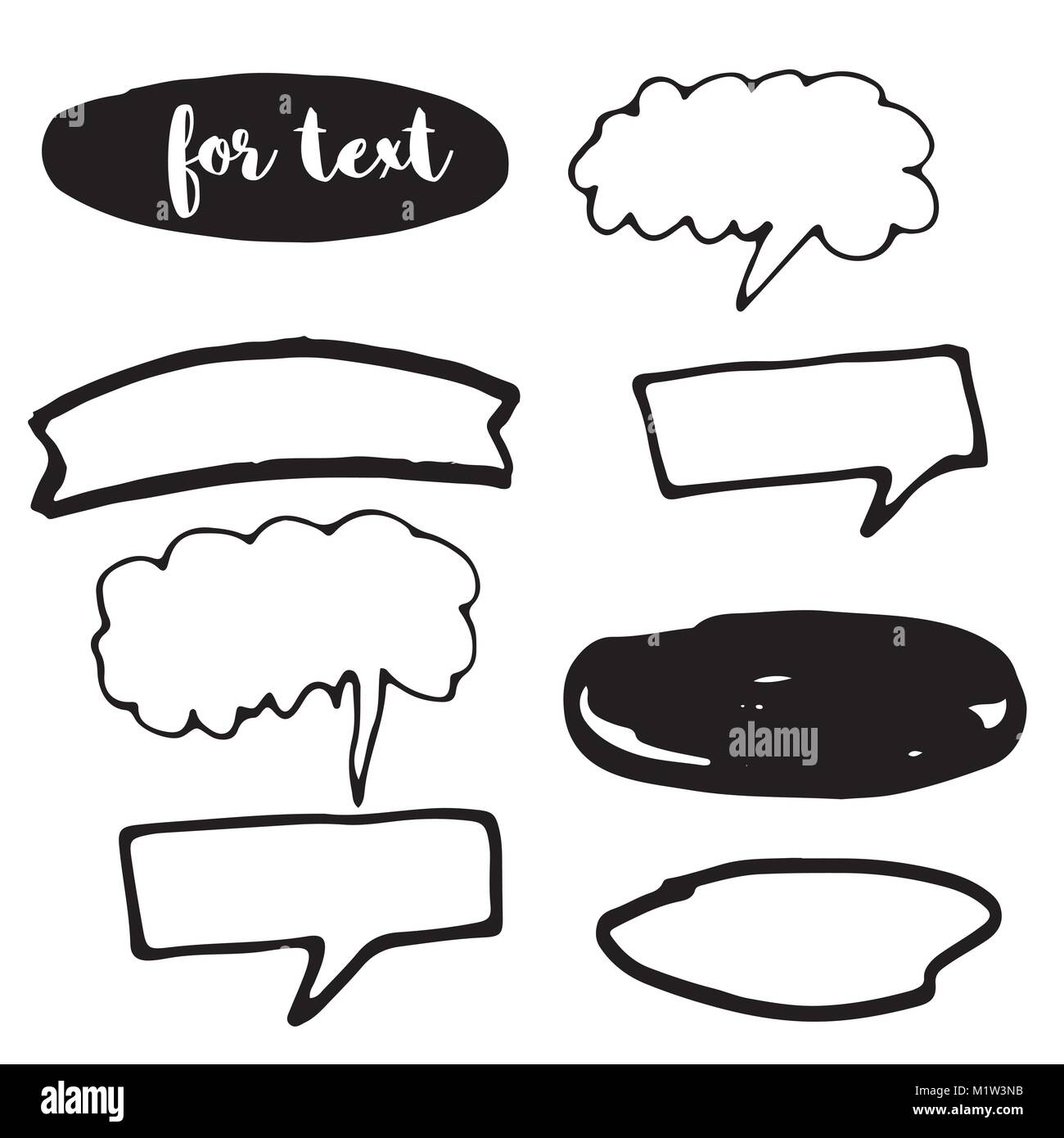 Hand drawn text box blank hi-res stock photography and images - Alamy
