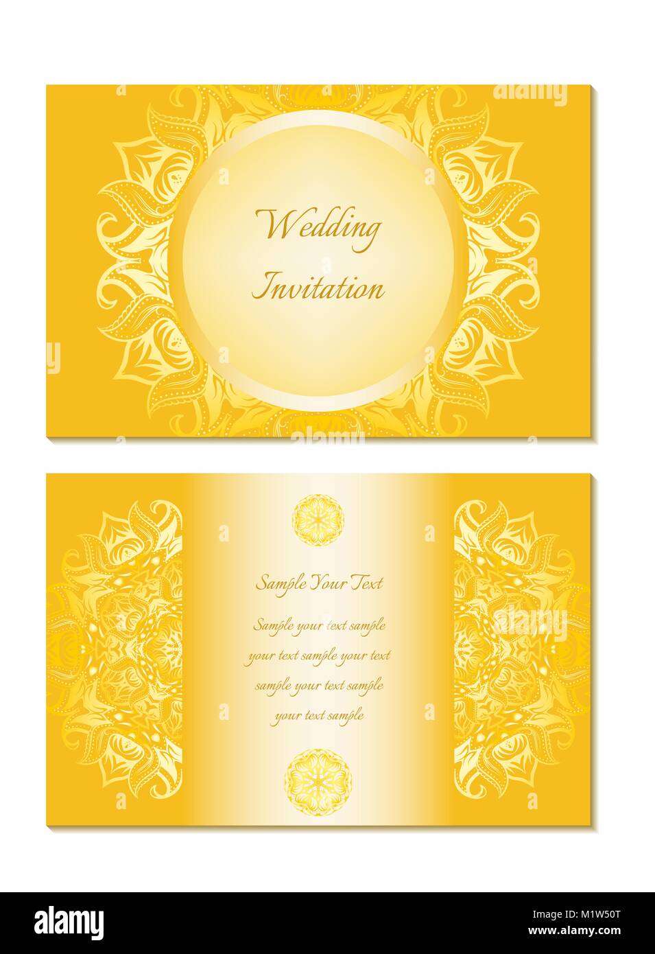 Ornate oriental invitation card Cut Out Stock Images & Pictures - Alamy