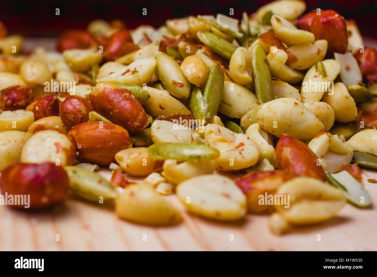 cacahuates pepitas o pipas mexican snack salted in mexico city Stock ...