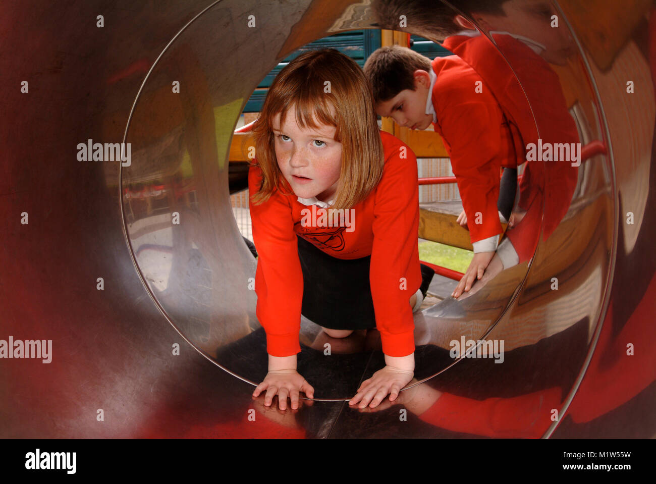 Children playing in the activity area of the St.Peter's RC Primary ...