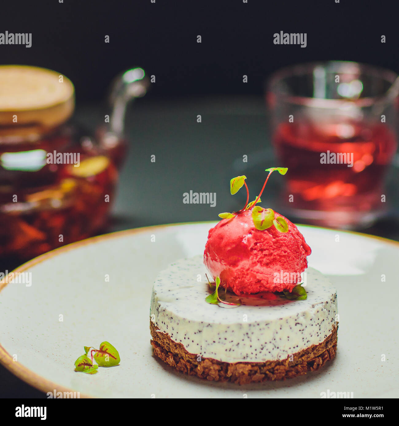 cake on a black background closeup color Stock Photo - Alamy