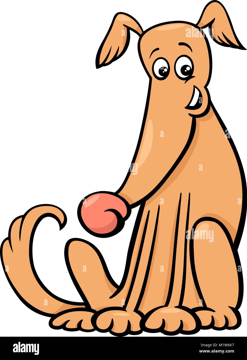 Cartoon Illustration of Cute Dog Animal Comic Character Stock Vector ...