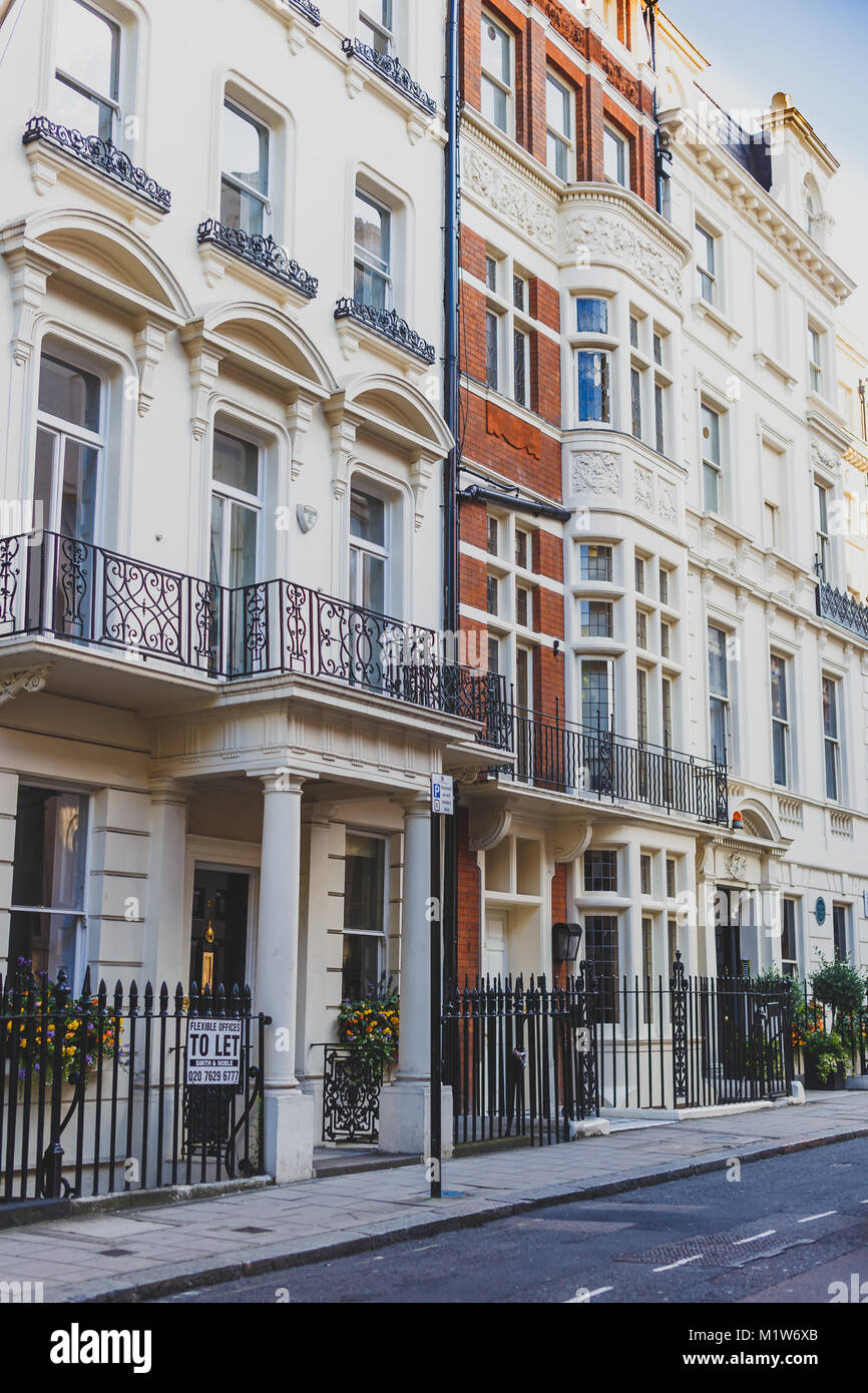 LONDON, UNITED KINGDOM - August 3rd, 2014: beautiful streets with ...