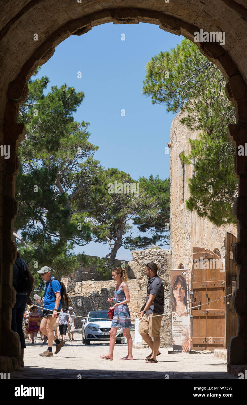 Entrance gate to The 16th century Venetian Fortezza, Rethymnon ...