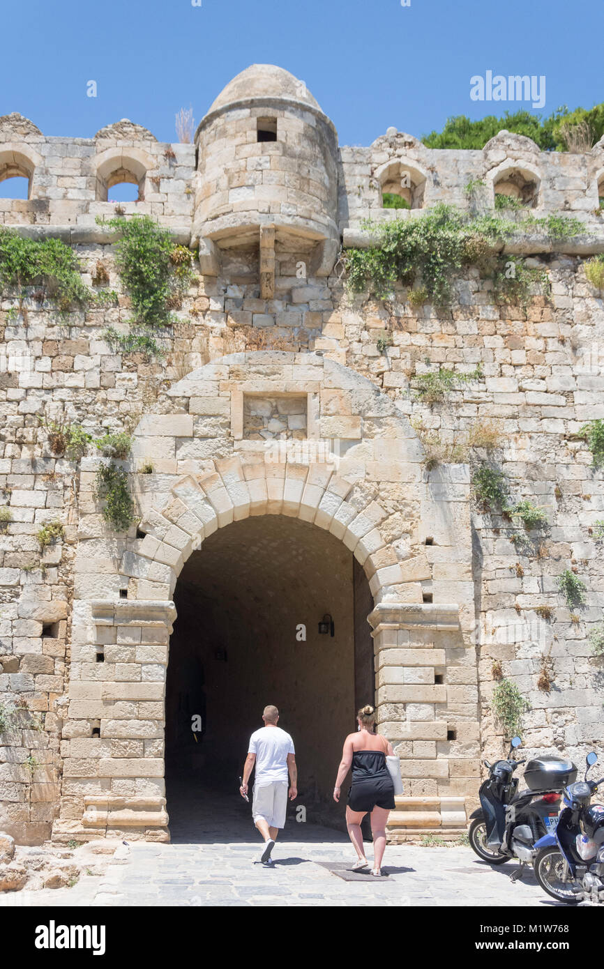 Entrance gate to The 16th century Venetian Fortezza, Rethymnon ...