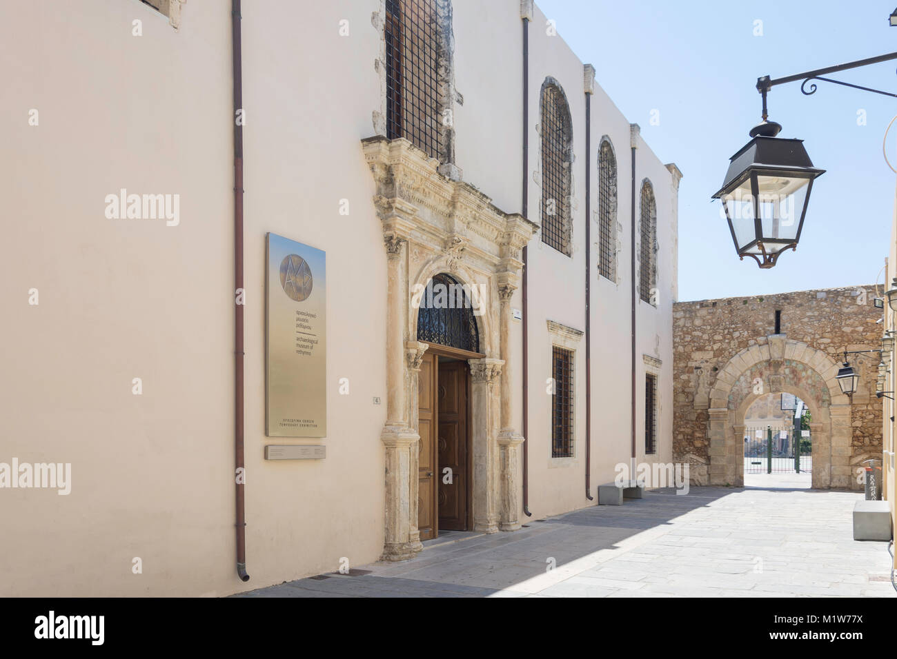 Entrance to Archaelogical Museum of Rethymno, Old Town, Rethymnon ...