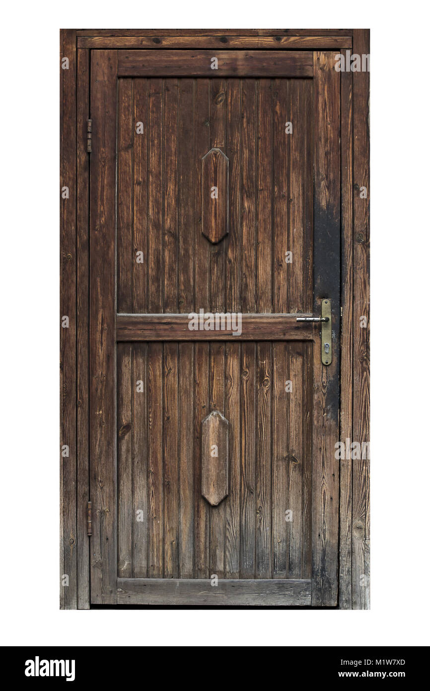 Wooden door handle metal Cut Out Stock Images & Pictures - Alamy