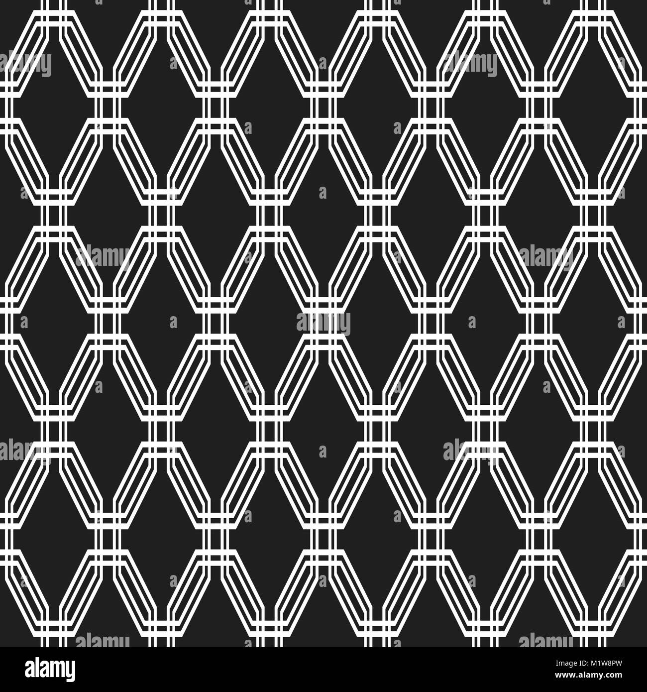 Seamless octagon pattern Black and White Stock Photos & Images - Alamy