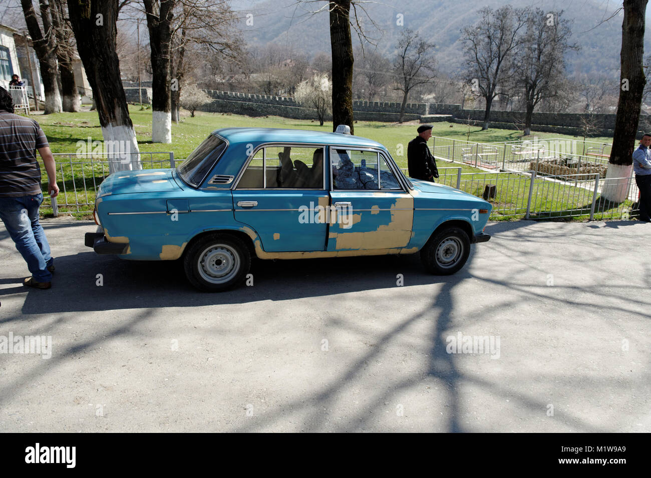 Azerbaijan 2010. Cars seen in Shaki Stock Photo - Alamy