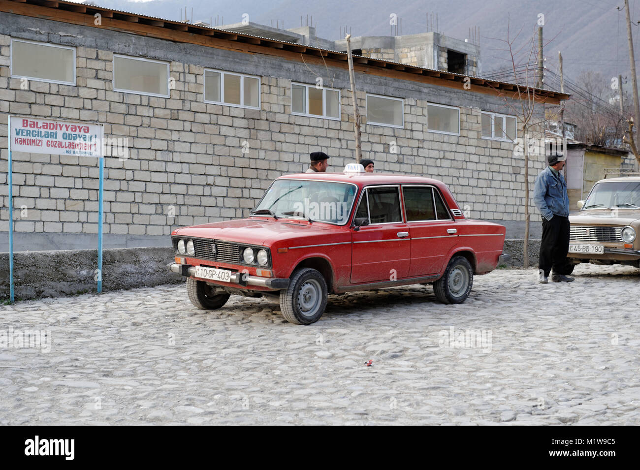 Azerbaijan 2010, a Lada seen in Kish near Sheki Stock Photo - Alamy