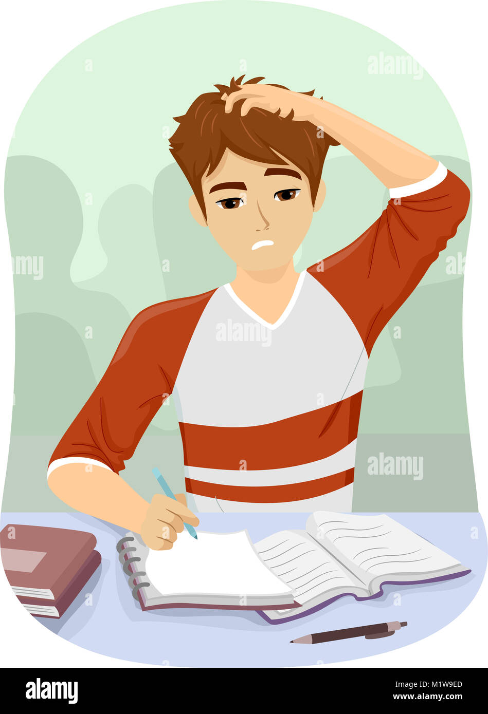 Man scratching head cartoon hi-res stock photography and images - Alamy
