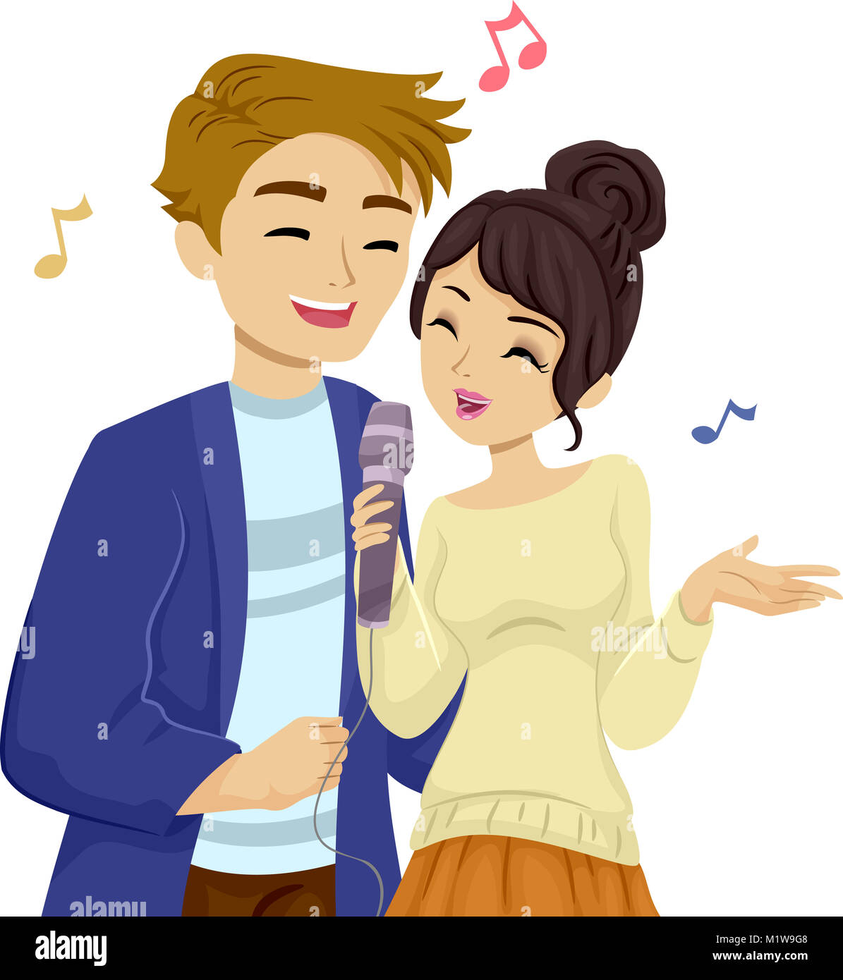 Singing a duet hi-res stock photography and images - Alamy