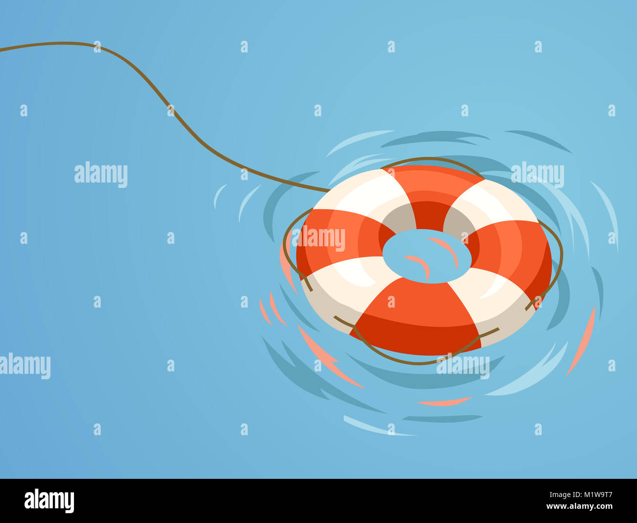 Minimalistic Illustration Featuring an Orange Floater Set Against a ...
