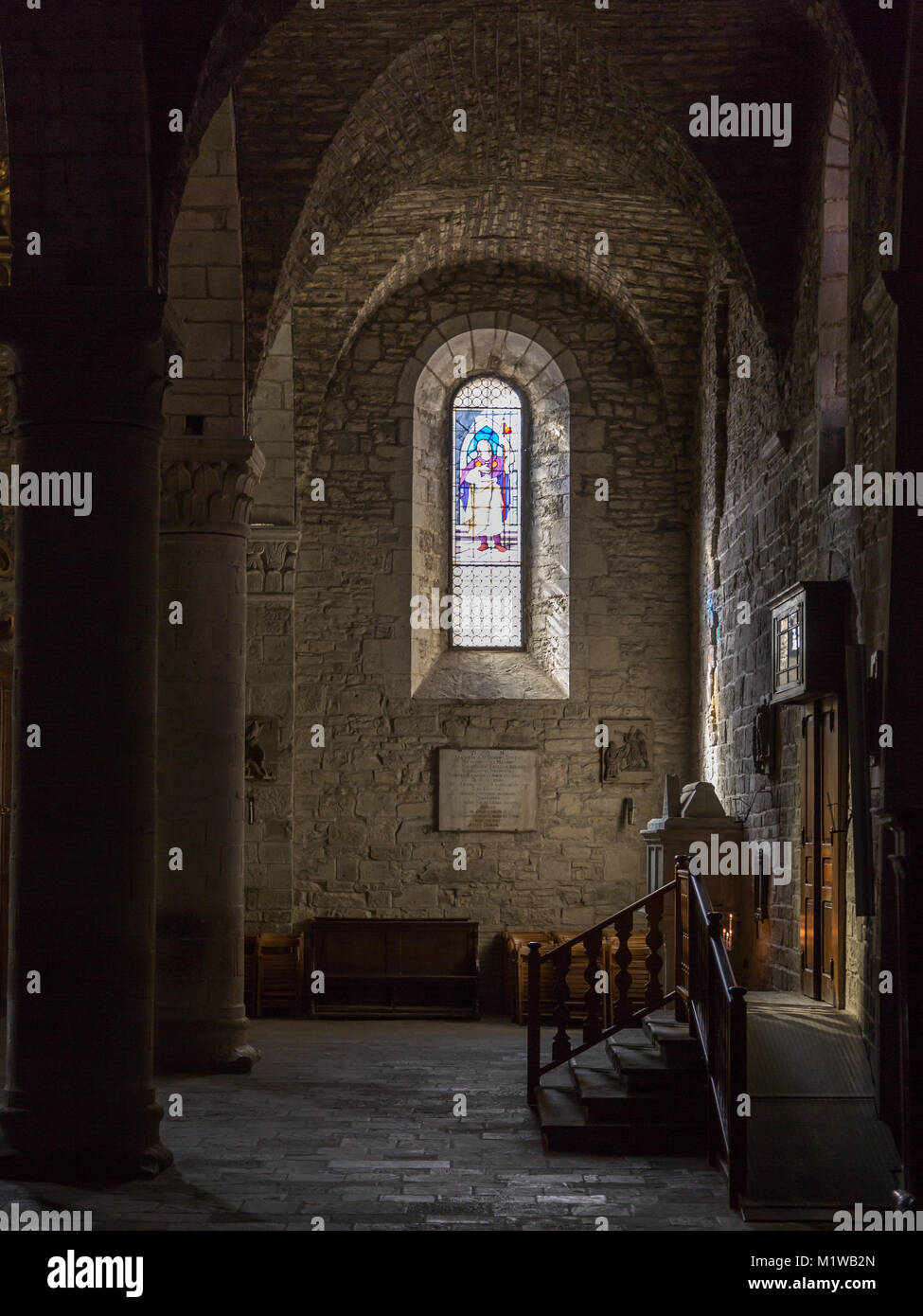 Rays of Light Through Stained Glass, Old Ancient Window in a Church ...