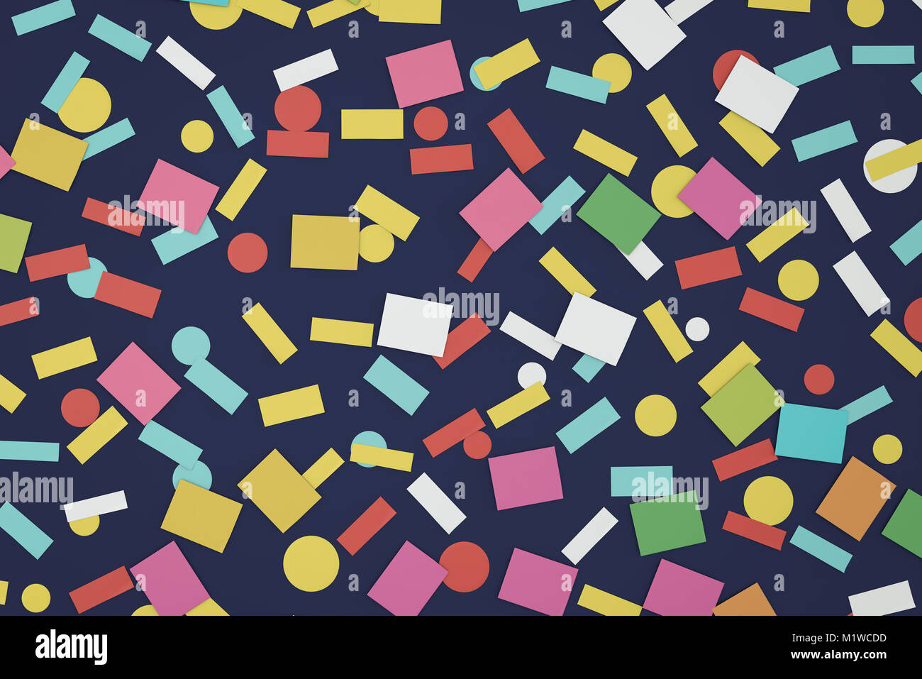 Colorful paper carnival confetti abstract illustration isolated on ...