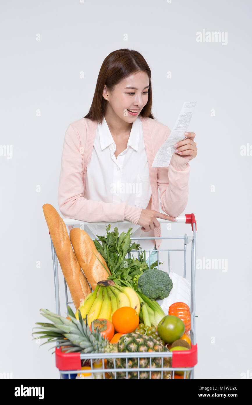 Everyday life of beautiful young woman, shopping, working concept photo ...