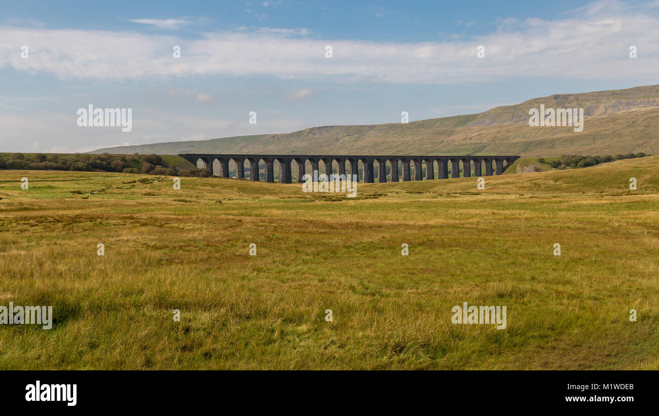 The Ribblehead Viaduct on the Settle-Carlisle Railway, near Ingleton in ...