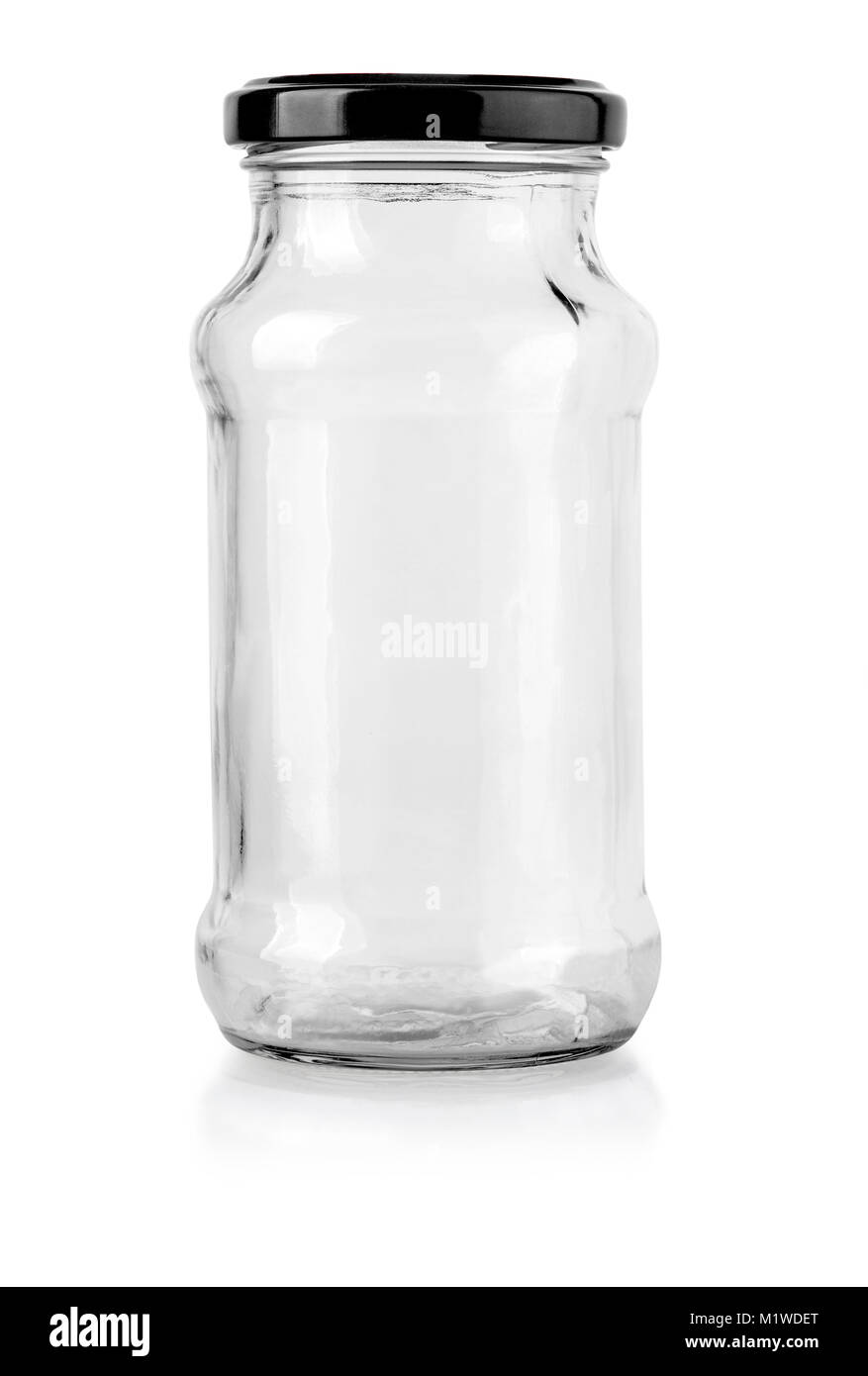 glass jar isolated on white with clipping path Stock Photo - Alamy