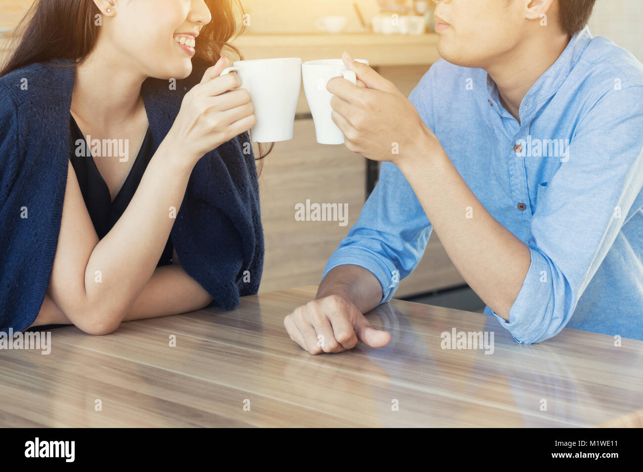 Cafe couple tea hi-res stock photography and images - Alamy