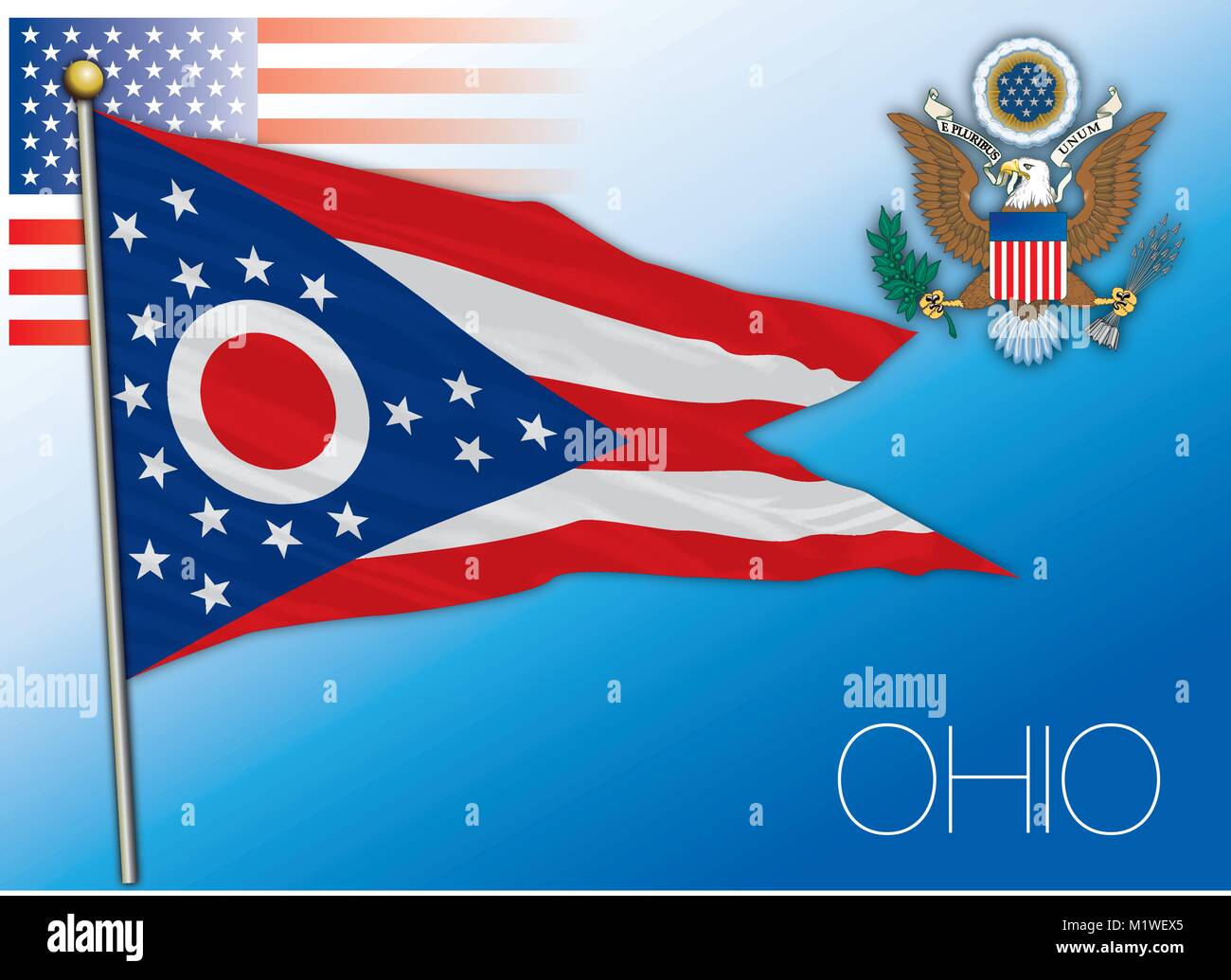 Ohio federal state flag, United States Stock Vector Image & Art - Alamy