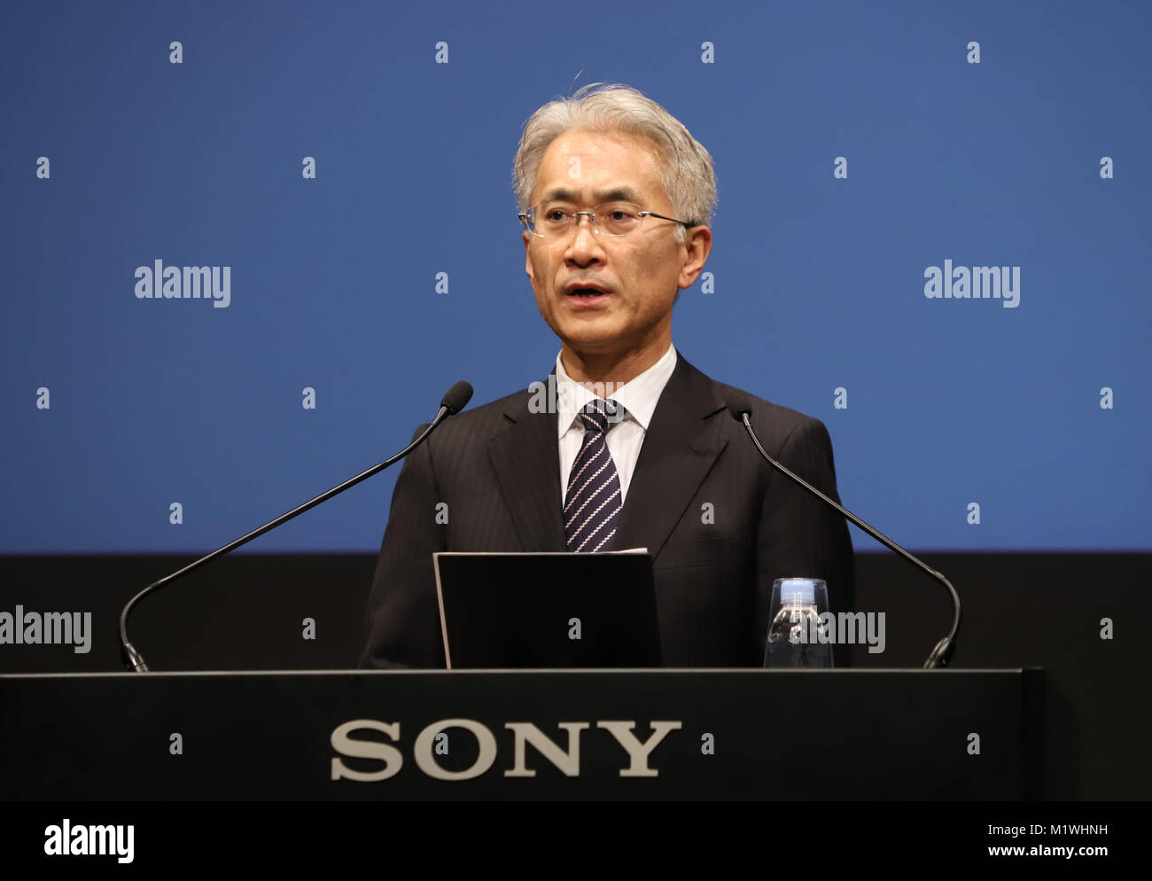 Tokyo, Japan. 2nd Feb, 2018. Japan's electronics giant Sony CFO ...