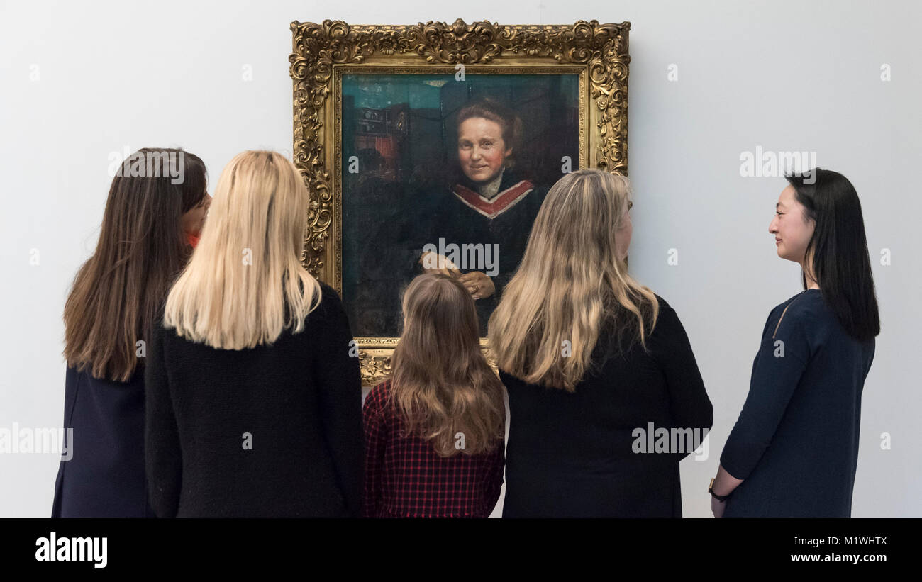 London, UK. 2nd Feb, 2018. Staff members, joined by Stella Cartwright ...