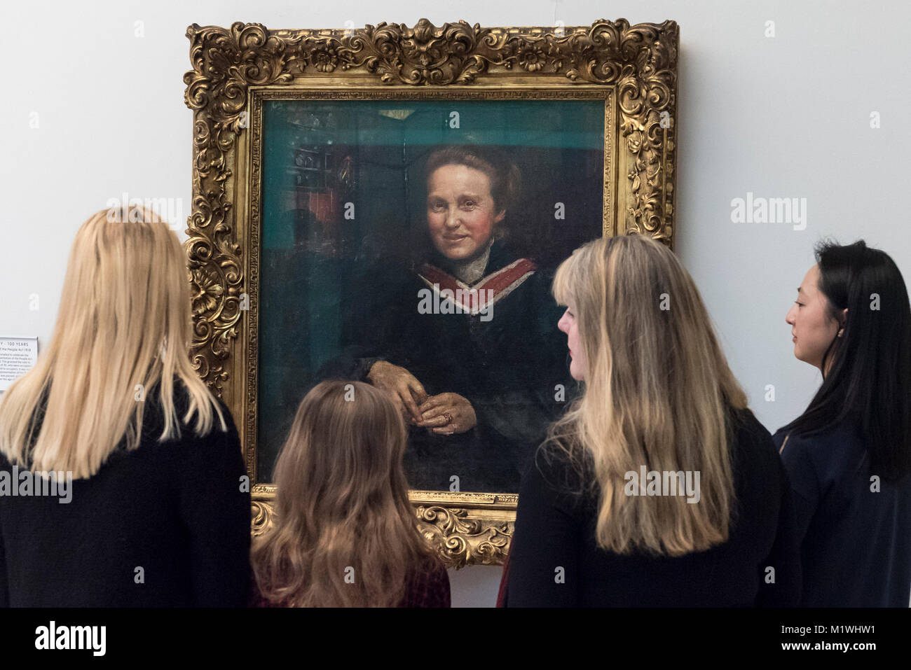 London, UK. 2nd Feb, 2018. Staff members, joined by Stella Cartwright ...