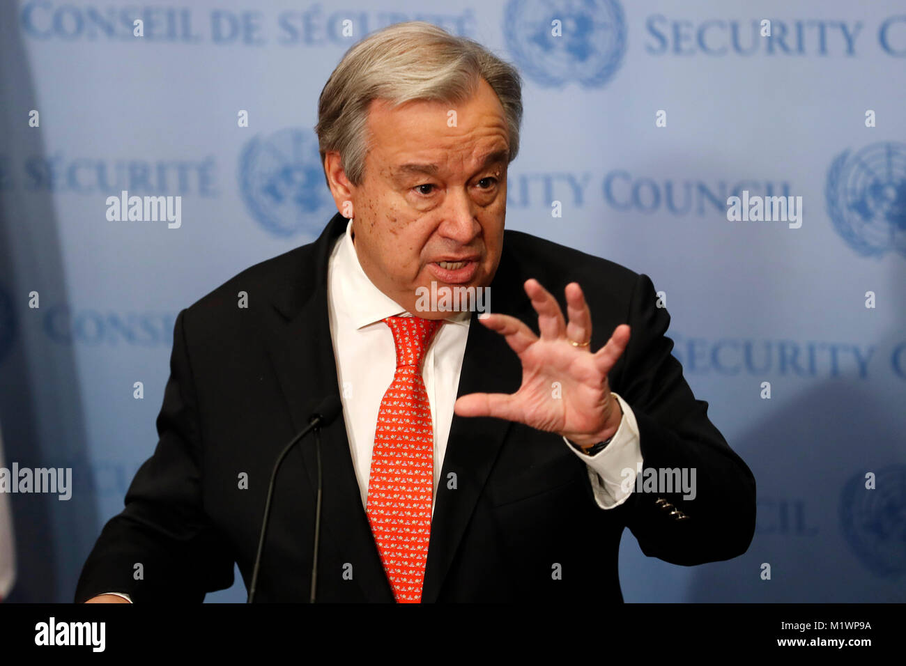 United Nations. 2nd Feb, 2018. United Nations Secretary-General Antonio ...
