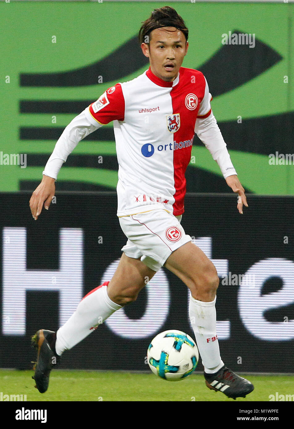 Duesseldorf's Takashi Usami in action during the German 2nd division ...