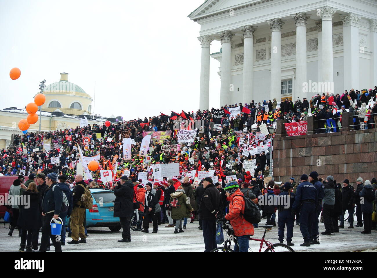 Demonstration by The Central Organisation of Finnish Trade Unions (SAK ...