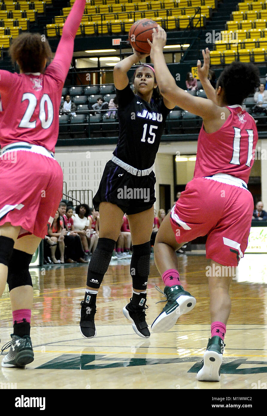 Williamsburg, VA, USA. 2nd Feb, 2018. 20180202 - JMU guard LEXIE ...