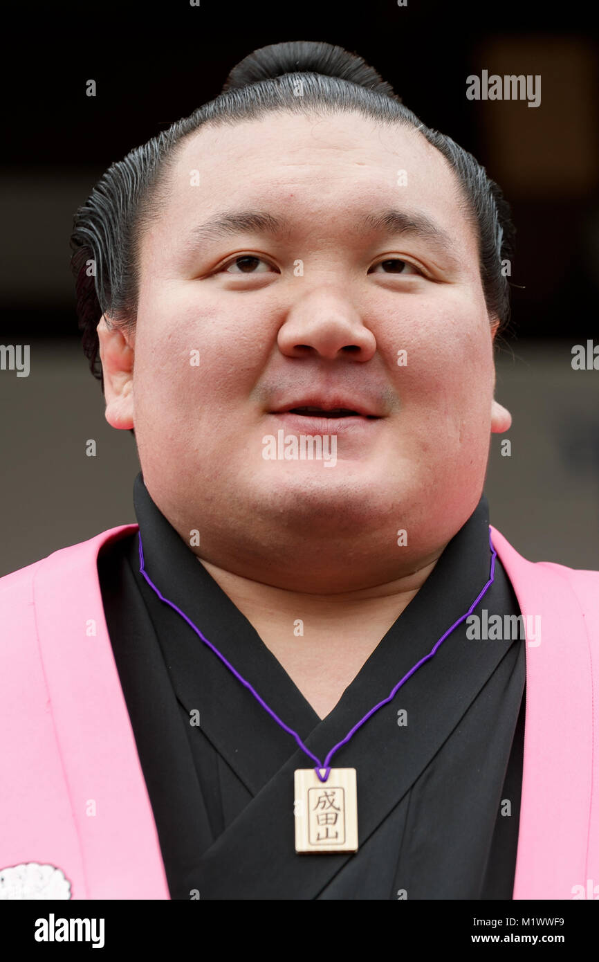 Sumo wrestler Hakuho Sho takes part in the Setsubun festival at ...
