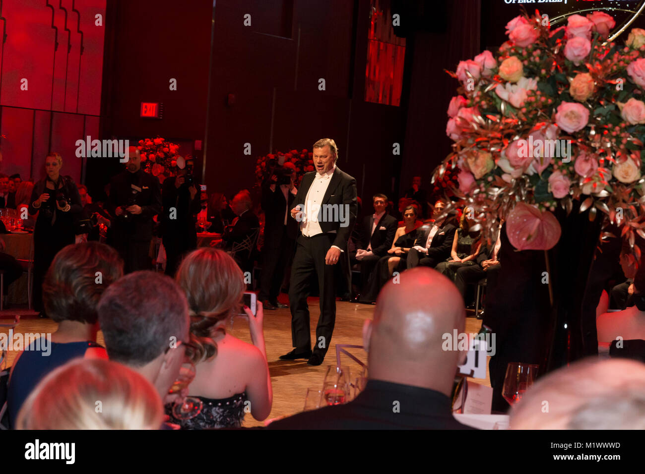 New York, NY - February 2, 2018: Opera singer Rene Pape performs during ...