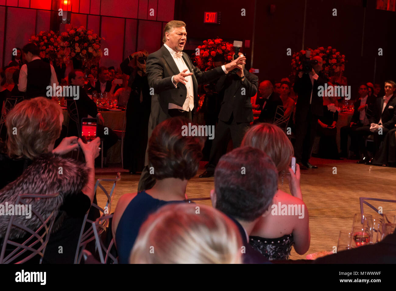 New York, NY - February 2, 2018: Opera singer Rene Pape performs during ...