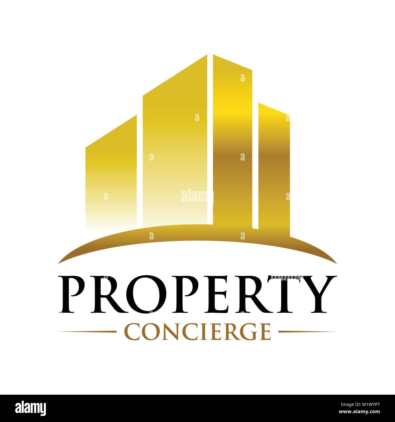 Golden Property Concierge Symbol Vector Graphic Logo Design Template ...