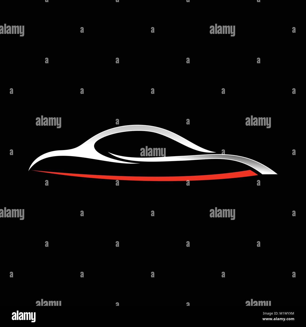 Abstract Custom Car Shape Lines Symbol Vector Graphic Logo Design Stock ...