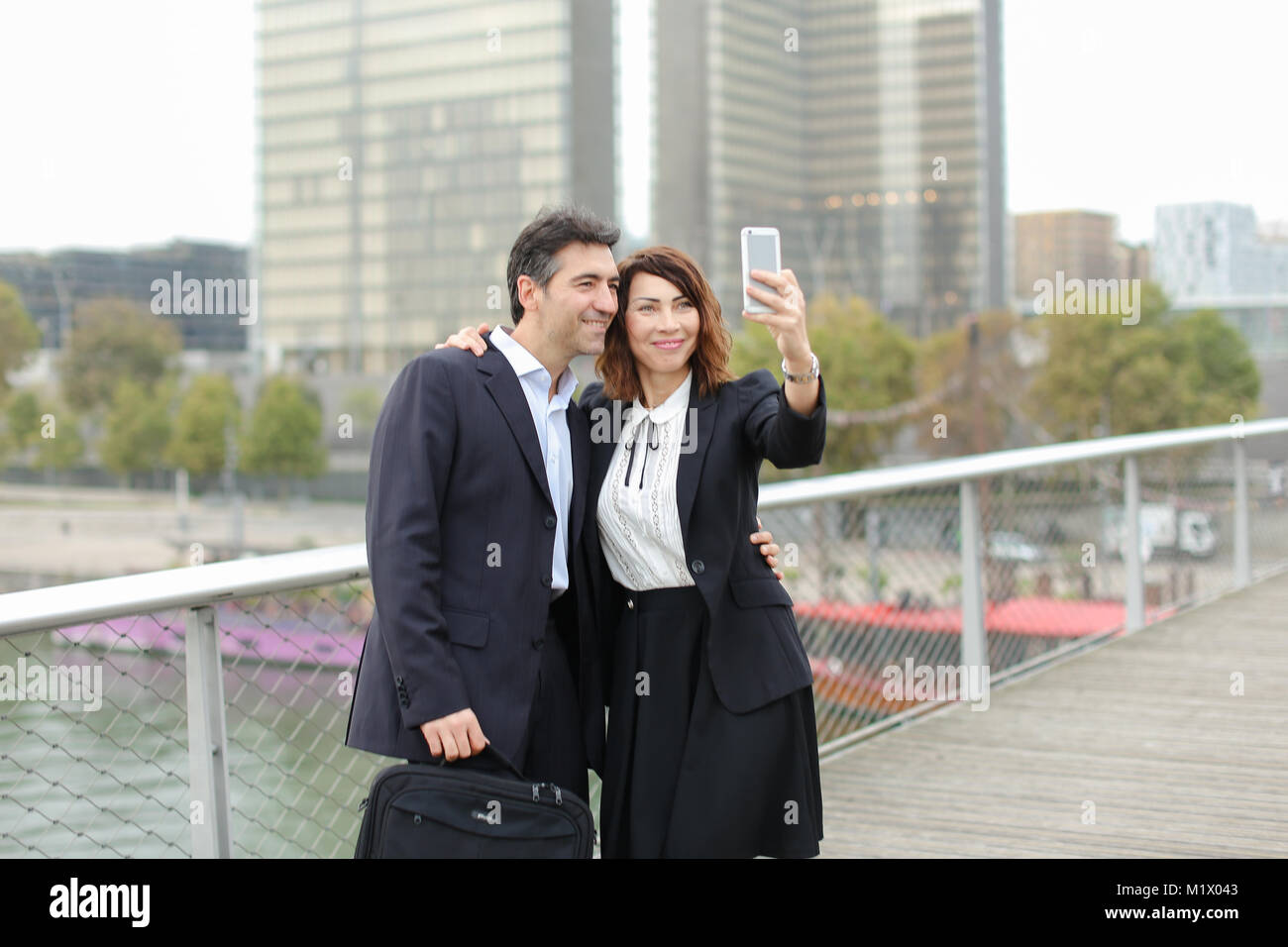 Fashionable middle aged man taking selfie hi-res stock photography and ...