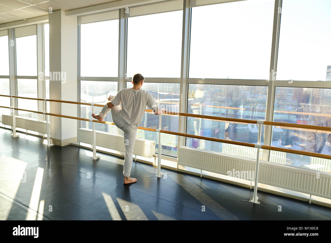 Professional sportsman diligently preparing for competition Stock Photo ...