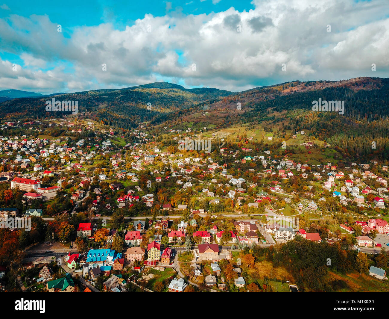 small town in the countryside Stock Photo - Alamy
