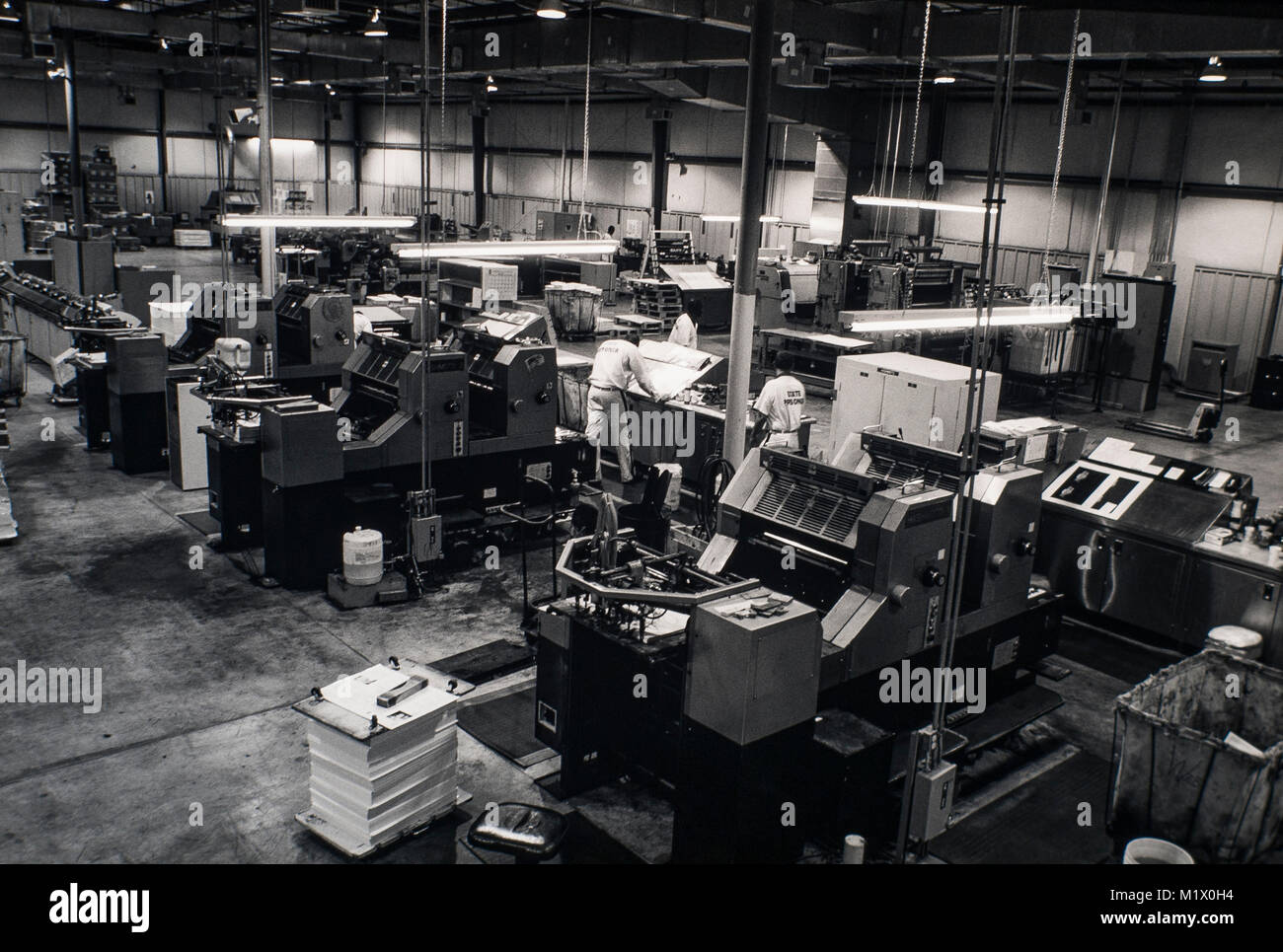 Convicts work in a print shop inside a state prison in Georgia, USA ...