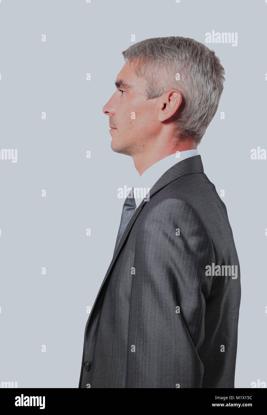 profile of a middle aged business man Stock Photo - Alamy