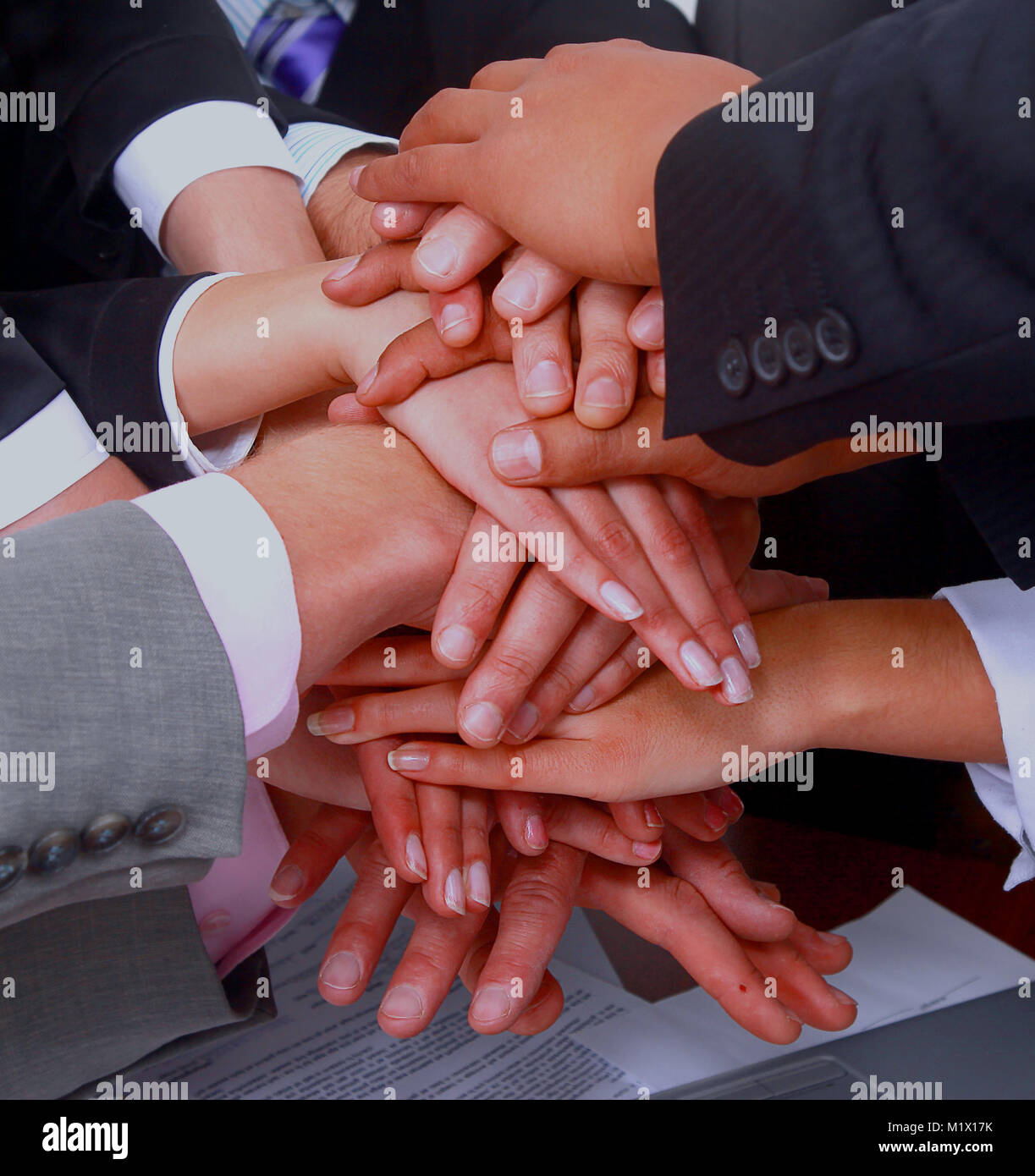 Handshake and teamwork Stock Photo - Alamy