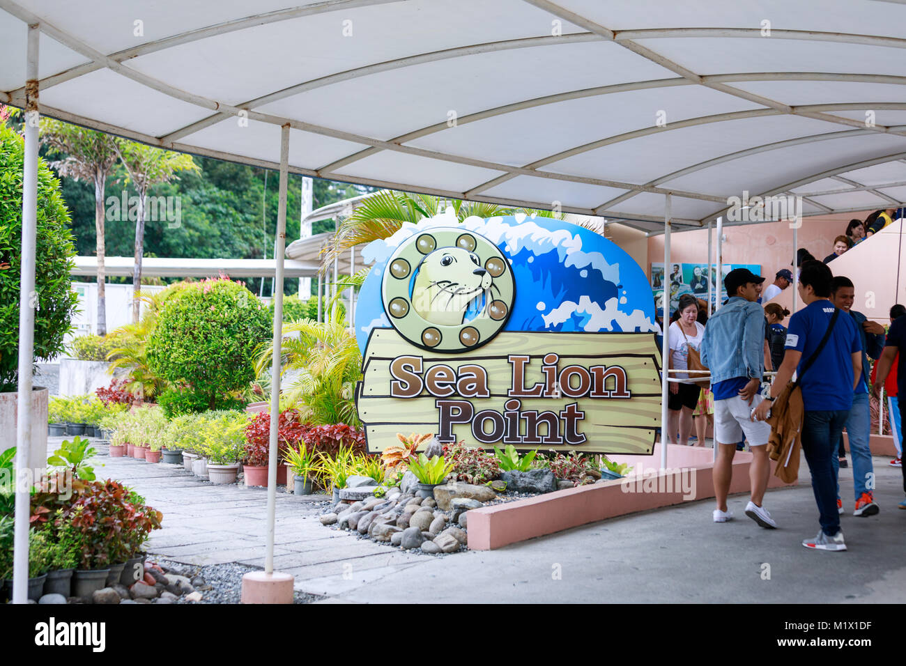 SUBIC BAY, MANILA, PHILIPPINES : JAN 28, 2018 - Signboard of Sea Lion ...