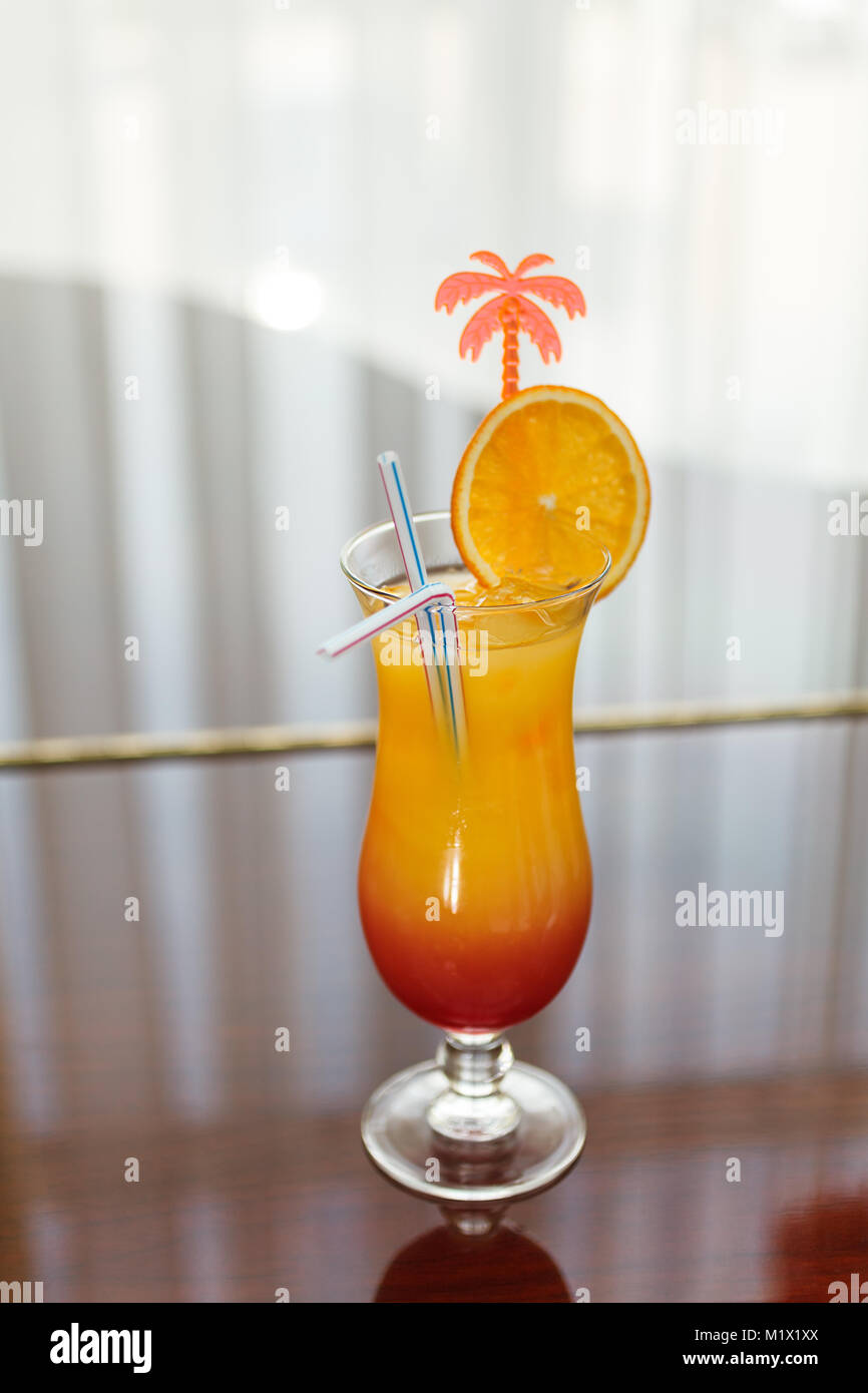 Orange - red cocktail Stock Photo - Alamy