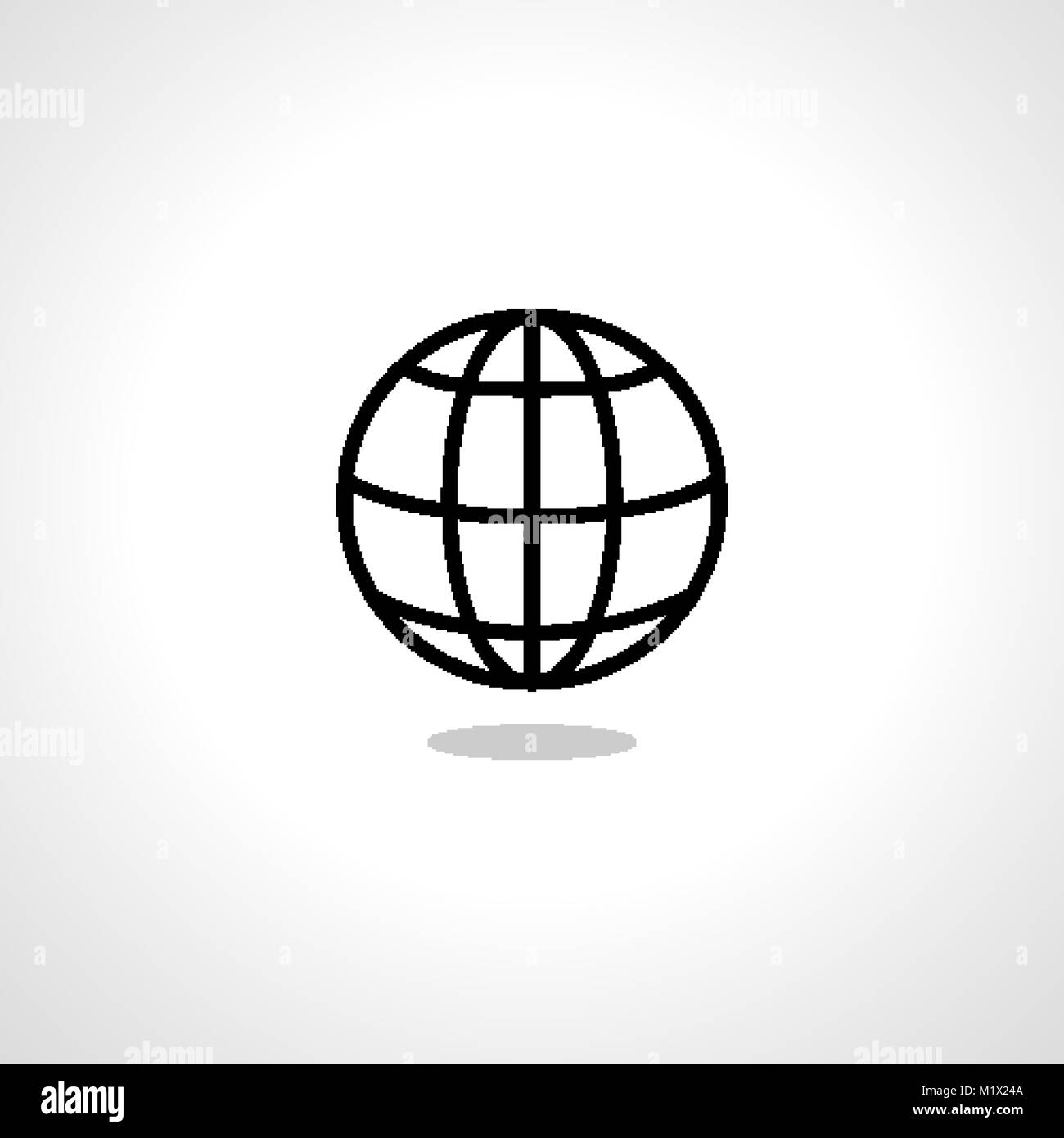 Worldwide internet icon. Globe sign. Planet favicon for sites Stock ...