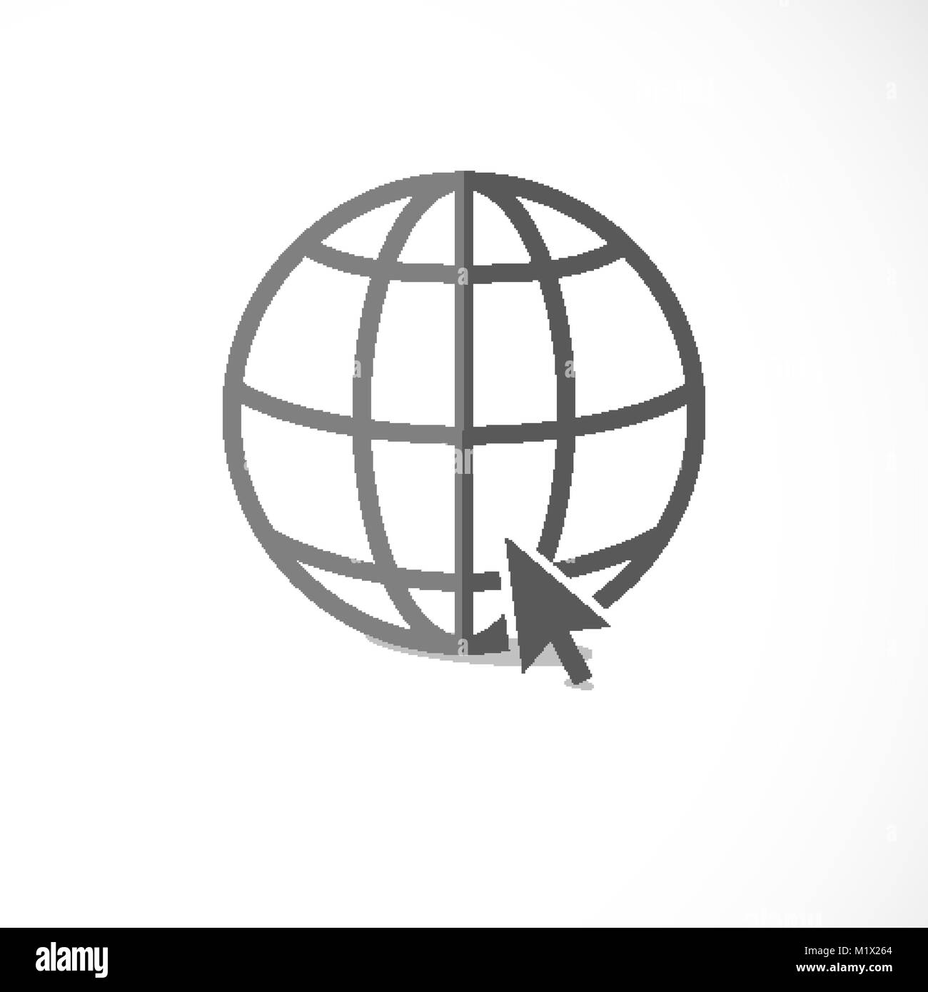 Internet icon with black computer arrow cursor Stock Vector Image & Art ...