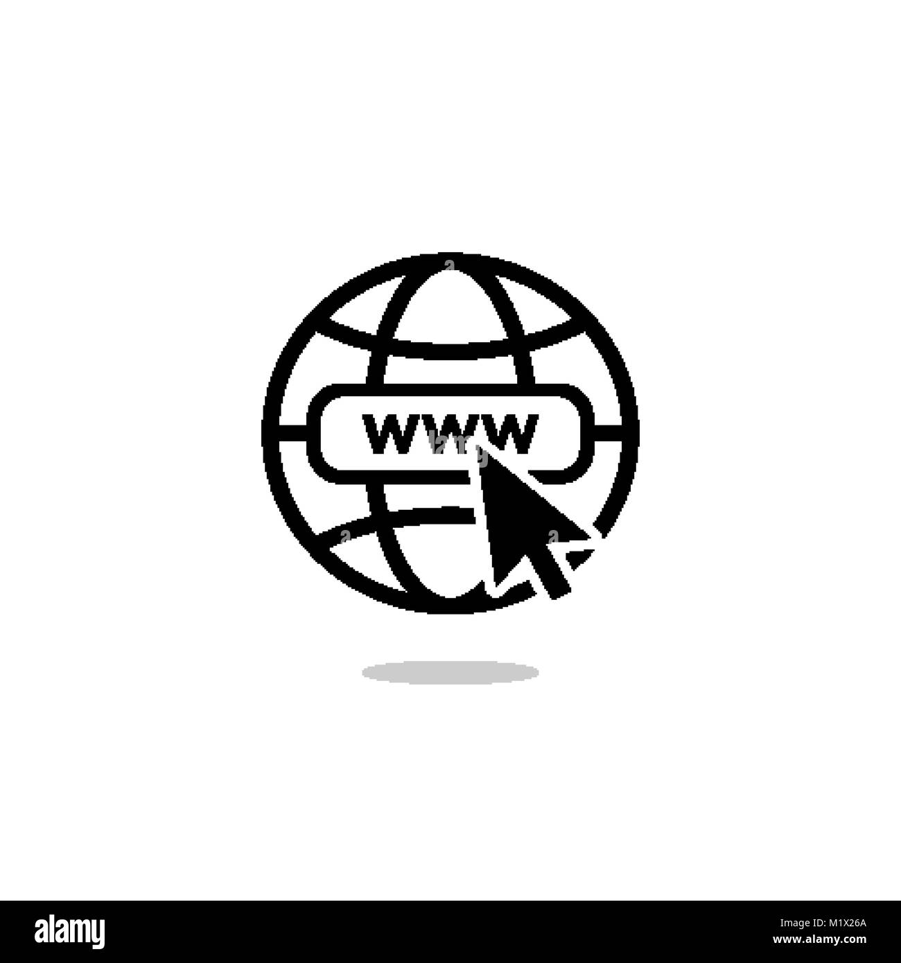 www internet icon favicon with arrow mouse cursor Stock Vector Image ...