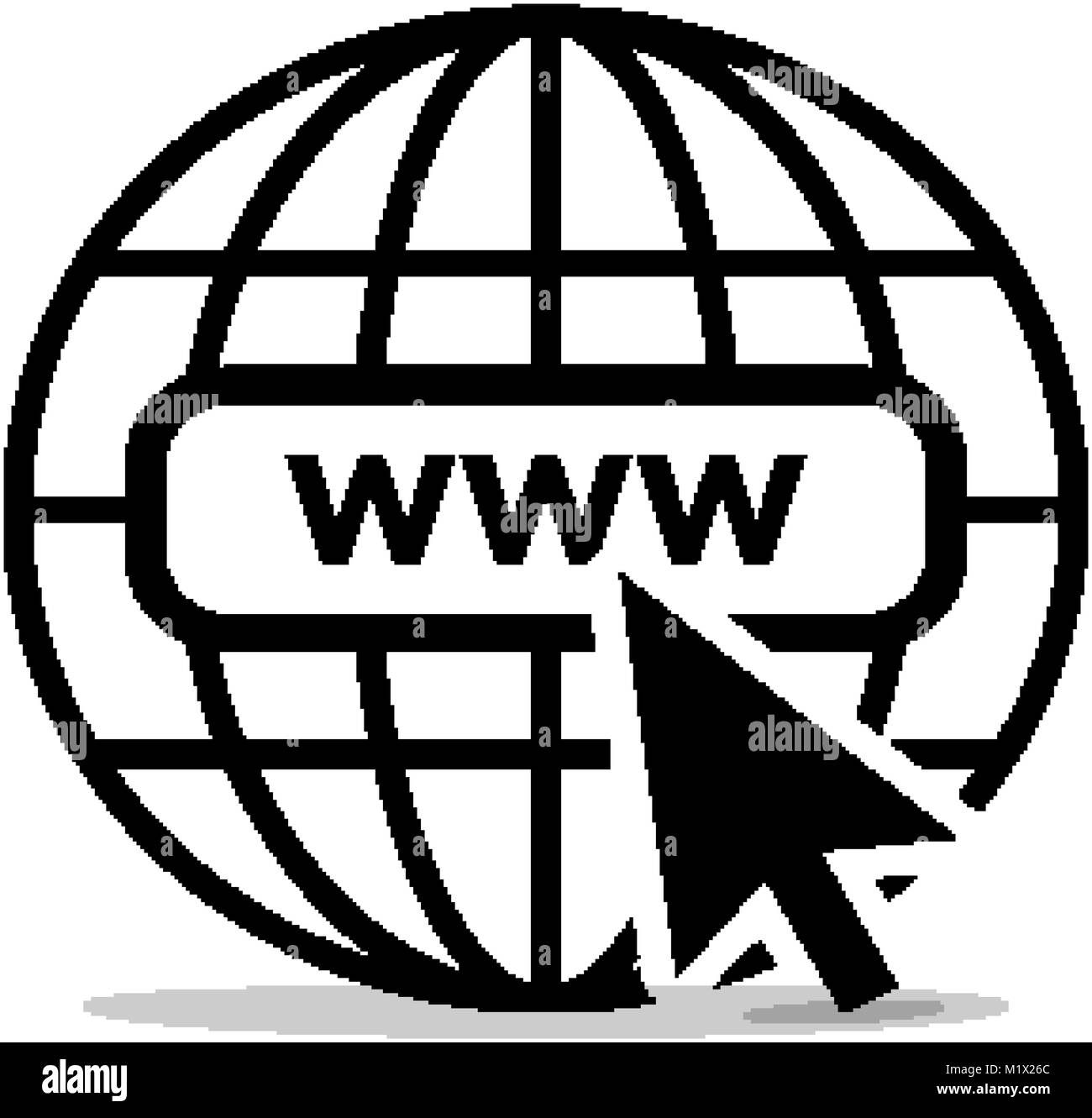 www internet icon favicon with arrow mouse cursor Stock Vector Image ...