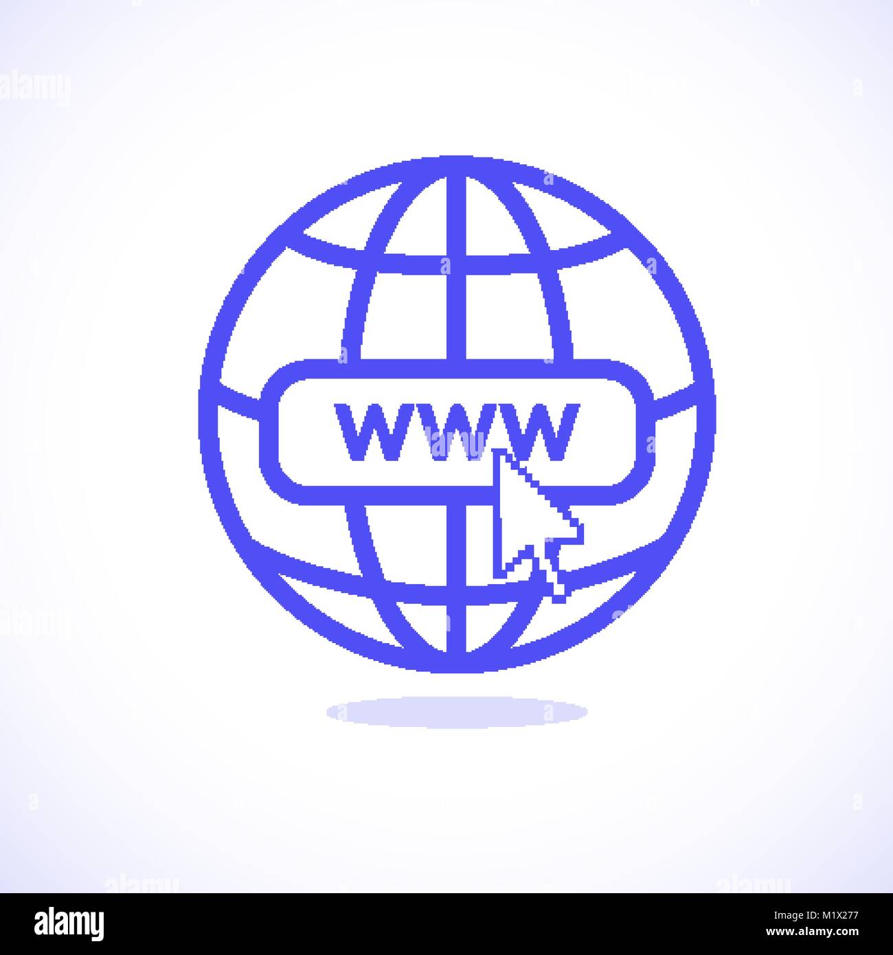 www internet icon favicon with arrow mouse cursor Stock Vector Image ...
